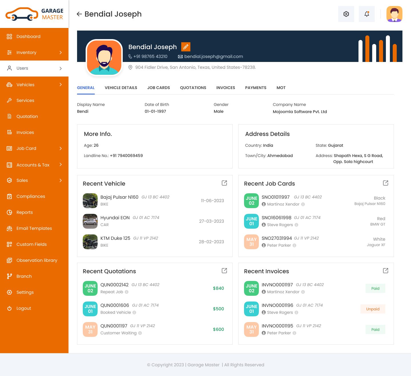 Garage Master – Garage Management System – codesaleshub