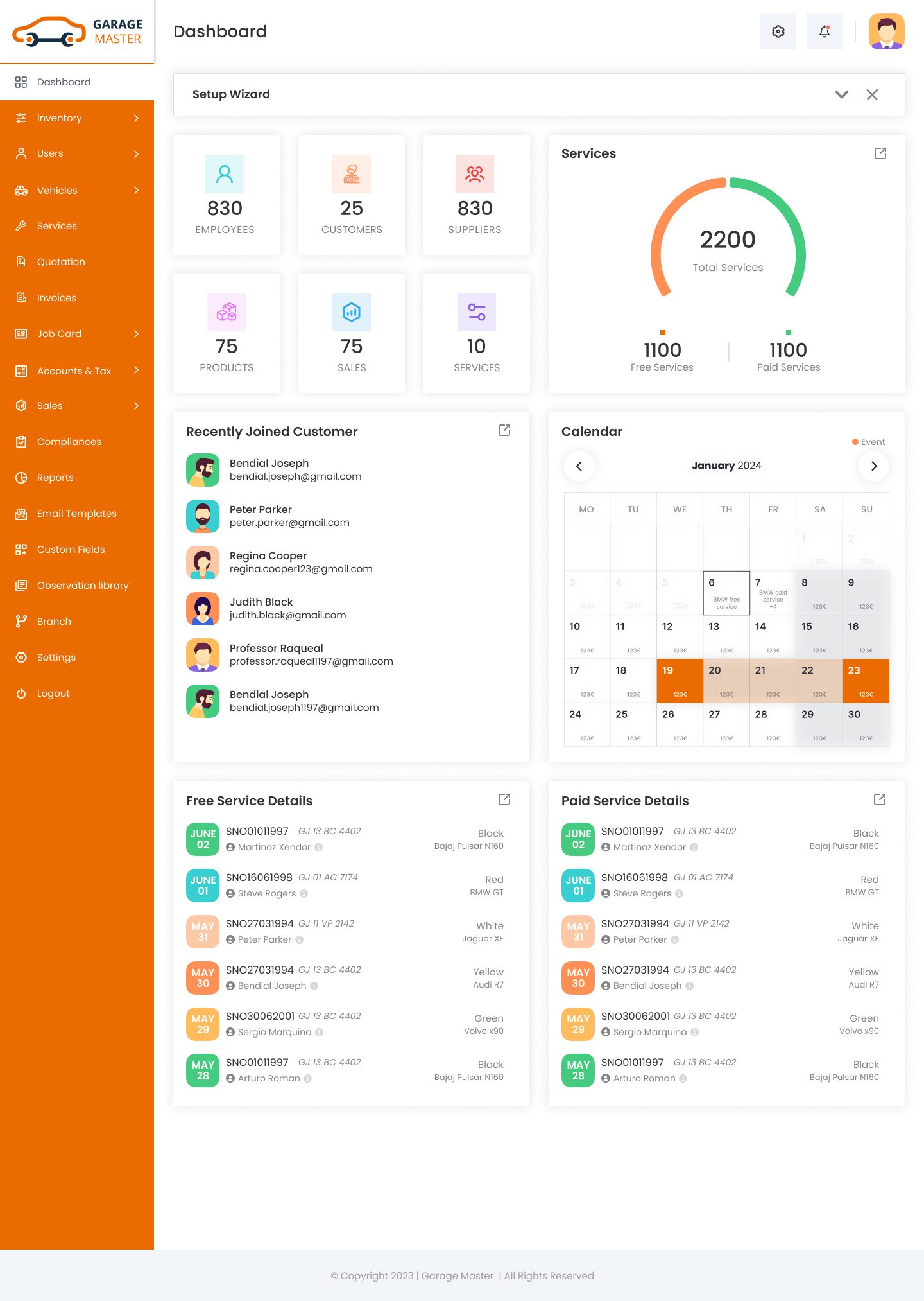 Garage Master – Garage Management System – codesaleshub